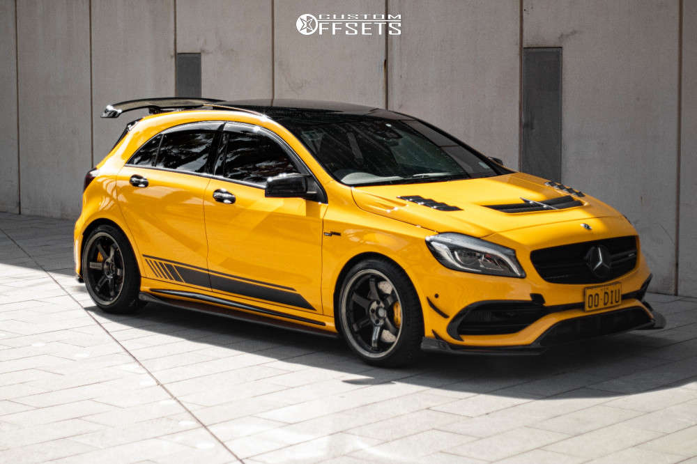 2017 Mercedes-Benz CLA45 AMG with 18x10 40 Rays Engineering Te37 and ...