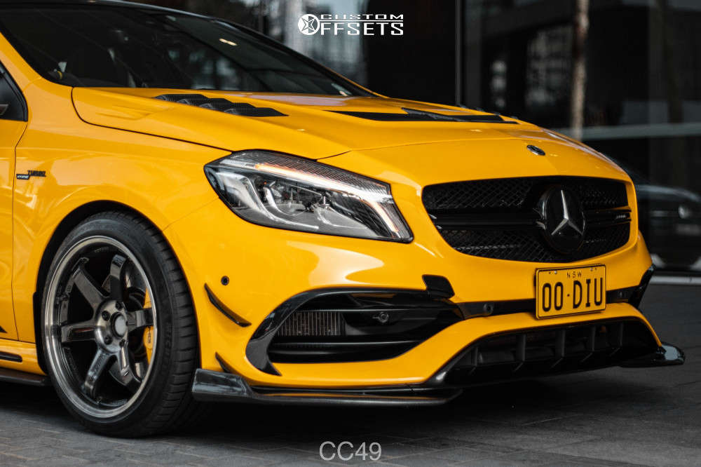 2017 Mercedes-Benz CLA45 AMG with 18x10 40 Rays Engineering Te37 and ...