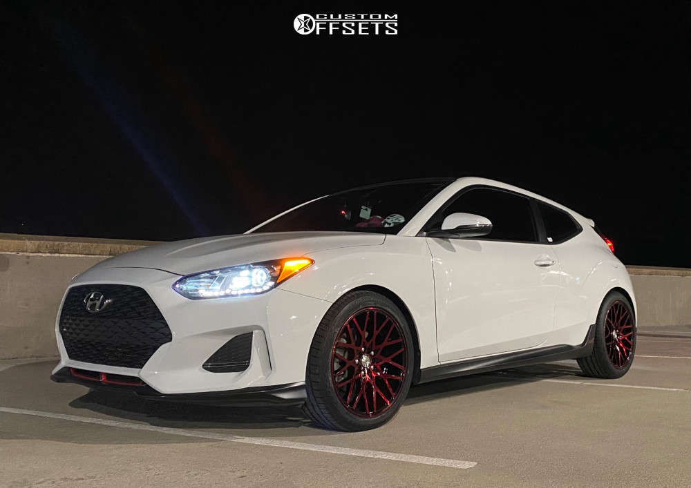 2019 Hyundai Veloster with 18x8.5 35 Shift Formula and 225/40R18 Road ...