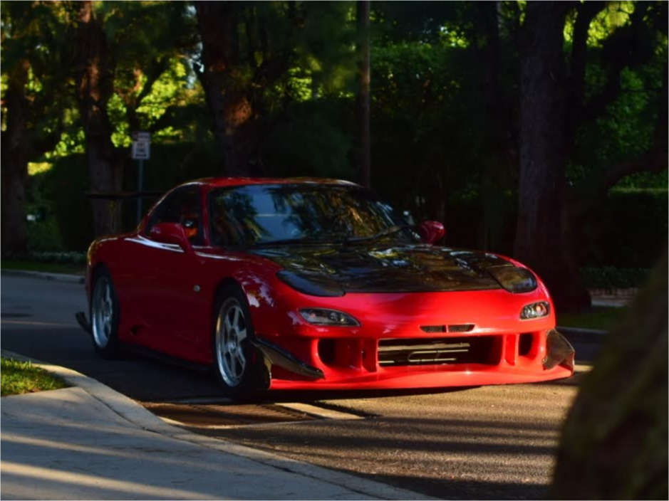 1995 Mazda RX-7 with 17x9 11 Volk Gt-p and 245/40R17 Toyo Tires Proxes R1r and Coilovers ...