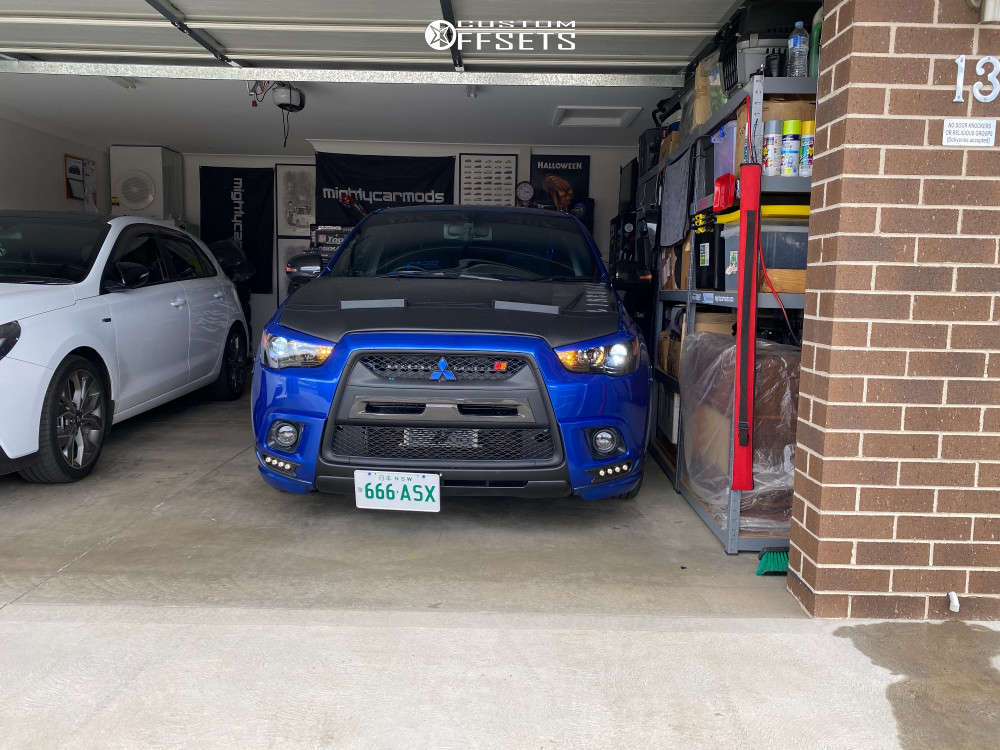 2015 Mitsubishi Outlander Sport with 18x8.5 40 Enkei SC46 and 235/50R18 ...