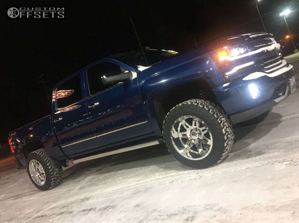 2017 Chevrolet Silverado 1500 with 20x12 -44 Moto Metal Mo975 and 33/12 ...