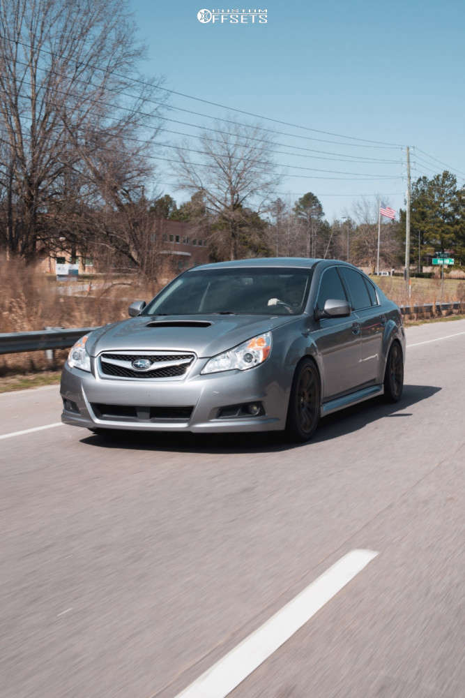 2011 Subaru Legacy with 18x8 33 AVID1 AV20 and 245/40R18 Federal SS595 ...