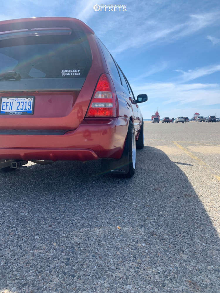 2004 Subaru Forester with 17x9 45 Enkei Rpf1 and 225/55R17 Nankang Ns ...