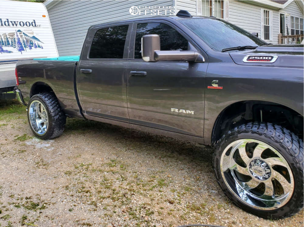 2019 Ram 2500 with 24x12 -44 Monster Offroad M07 and 35/12.5R24 Atturo ...