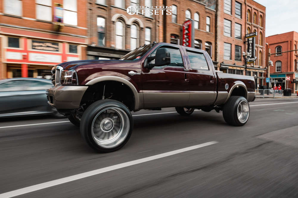 2004 Ford F-250 Super Duty with 24x14 -74 JTX Forged Chamber and 35/13.5R24 Fury Offroad Country ...