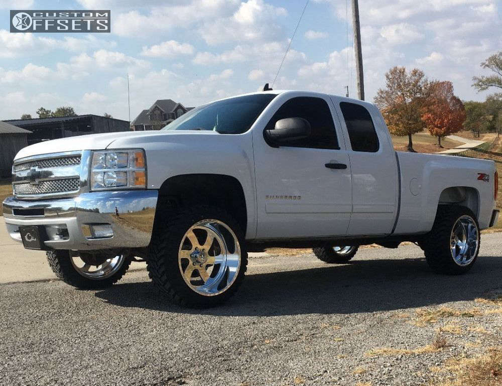2012 Chevrolet Silverado 1500 with 22x12 -40 American Force Blade SS and 33/12.5R22 Atturo Trail ...