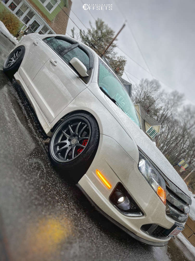 2012 Ford Fusion with 18x9.5 22 Aodhan Ds02 and 225/45R18 Doral SDL ...