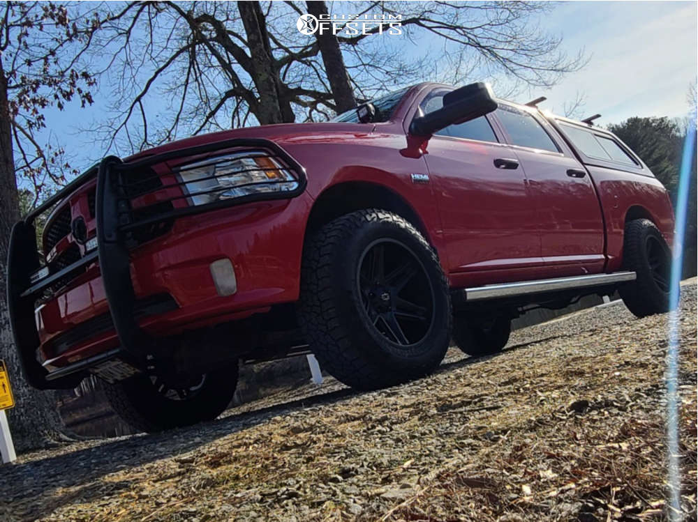 2014 Ram 1500 with 20x10 -25 Vision Razor and 285/65R20 Falken WildPeak ...