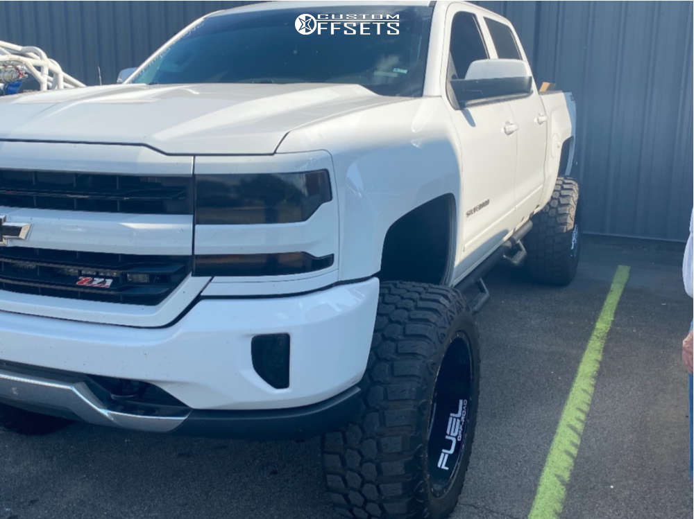 2018 Chevrolet Silverado 1500 with 22x12 -44 Fuel Stroke and 37/13.5R22 RBP Repulsor Mt and ...