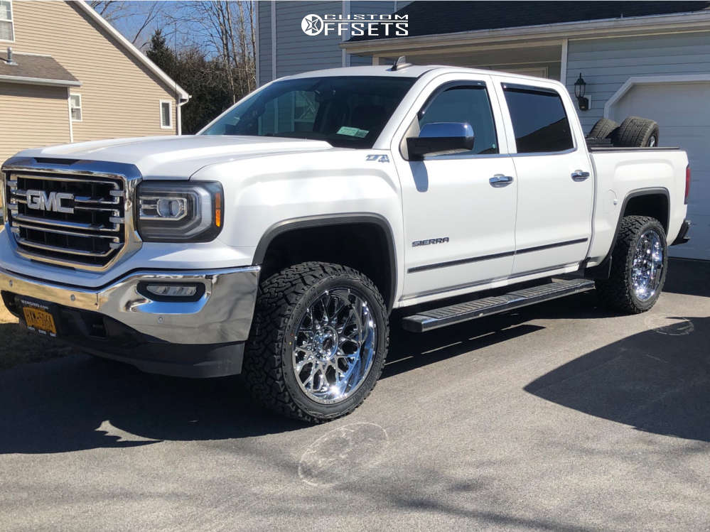 2016 GMC Sierra 1500 with 22x10 -19 Vision Rocker 412 and 33/12.5R22 ...