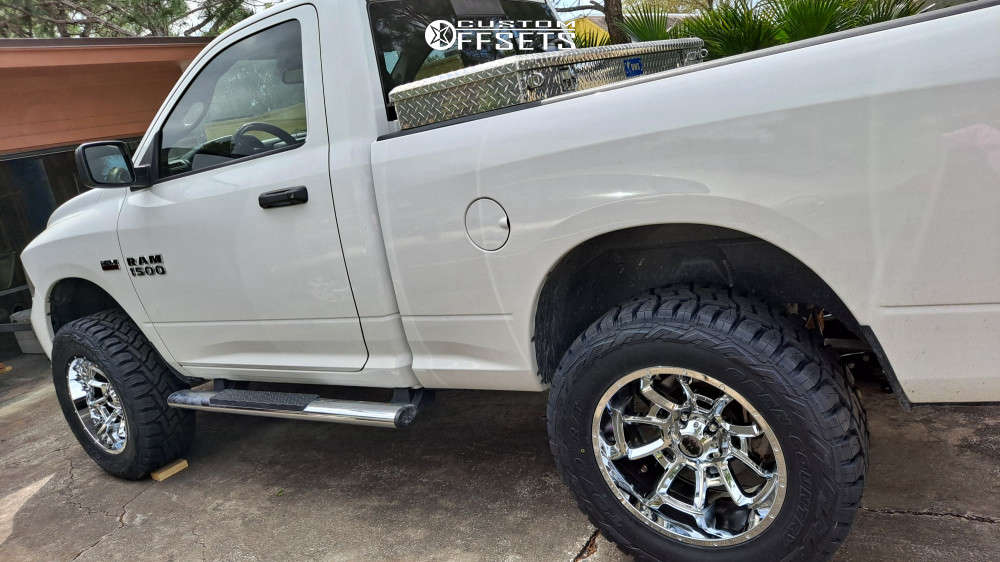 2015 Ram 1500 with 20x10 -25 Vision Bomb and 35/12.5R20 Toyo Tires Open ...