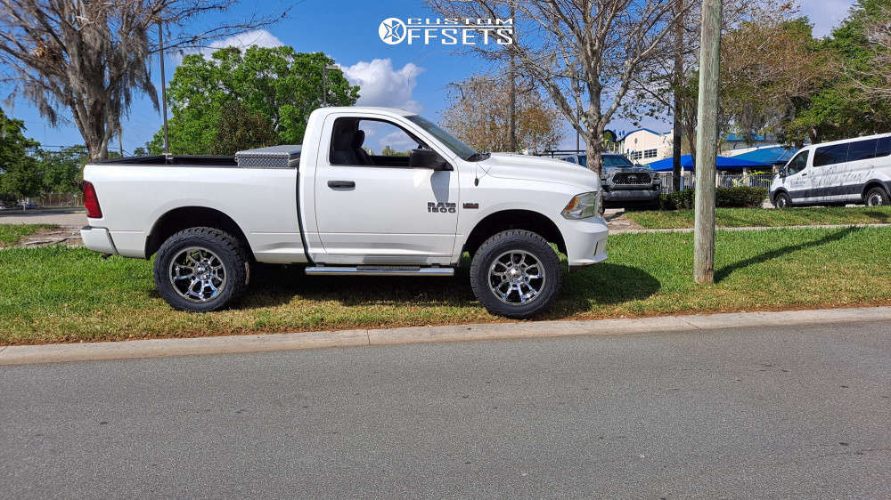 2015 Ram 1500 with 20x10 -25 Vision Bomb and 35/12.5R20 Toyo Tires Open ...