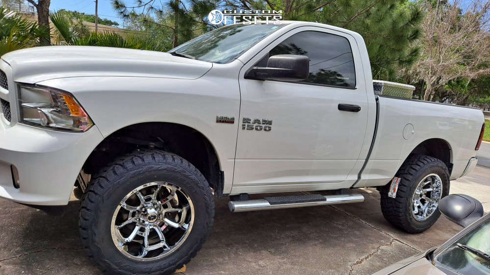 2015 Ram 1500 with 20x10 -25 Vision Bomb and 35/12.5R20 Toyo Tires Open ...