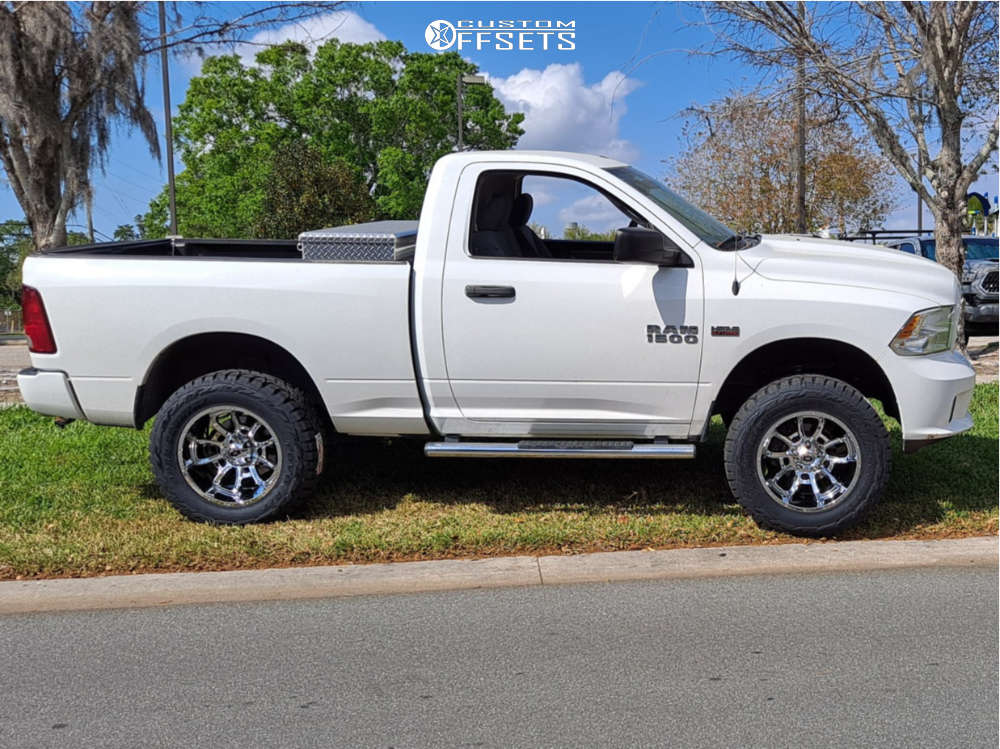 2015 Ram 1500 with 20x10 -25 Vision Bomb and 35/12.5R20 Toyo Tires Open ...