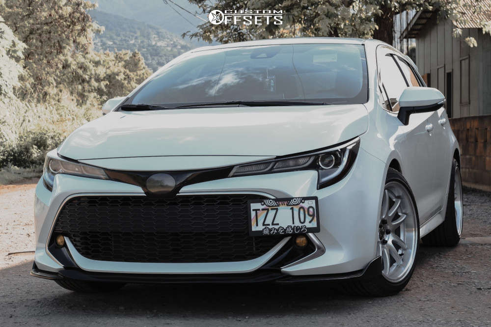 2020 Toyota Corolla with 18x9.5 35 Aodhan Ds02 and 245/40R18 Goodyear ...