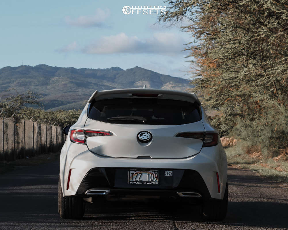 2020 Toyota Corolla with 18x9.5 35 Aodhan Ds02 and 245/40R18 Goodyear ...