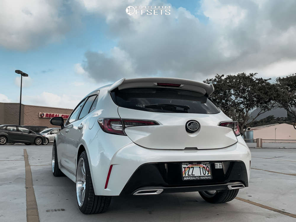 2020 Toyota Corolla with 18x9.5 35 Aodhan Ds02 and 245/40R18 Goodyear ...
