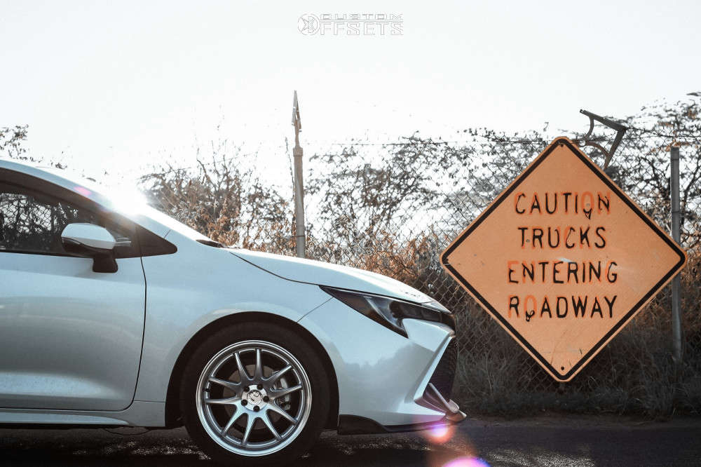 2020 Toyota Corolla with 18x9.5 35 Aodhan Ds02 and 245/40R18 Goodyear ...