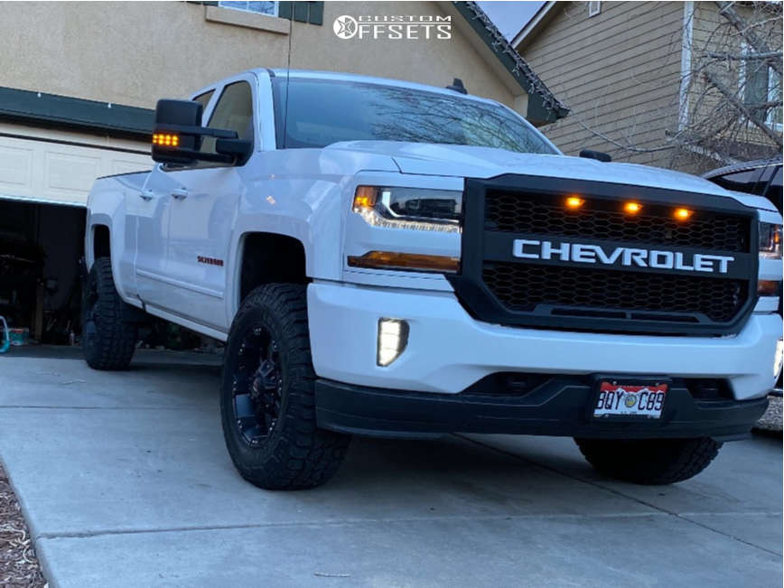 2019 Chevrolet Silverado 1500 LD with 18x9 -12 Ballistic Morax 845 and 33/12.5R18 Federal Xplora ...
