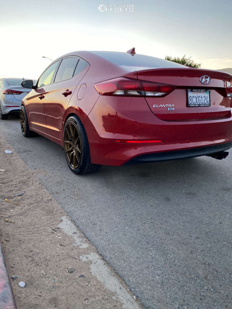 2017 Hyundai Elantra with 18x8.5 35 Option Lab R716 and 245/40R18 ...