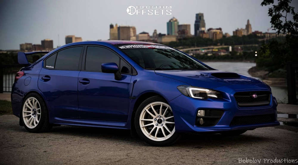 2017 Subaru WRX with 18x9.5 22 AVID1 AV20 and 225/45R18 Bridgestone ...