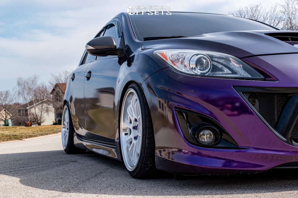 2012 Mazda MazdaSpeed3 with 18x8.5 30 ESR Cs12 and 215/35R18 Federal ...