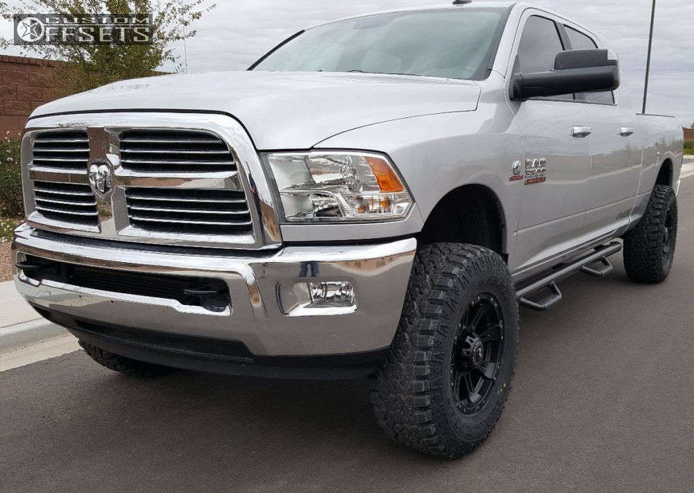 2015 Ram 3500 with 18x9 -6 Raceline Raptor and 305/70R18 Kanati Trail ...