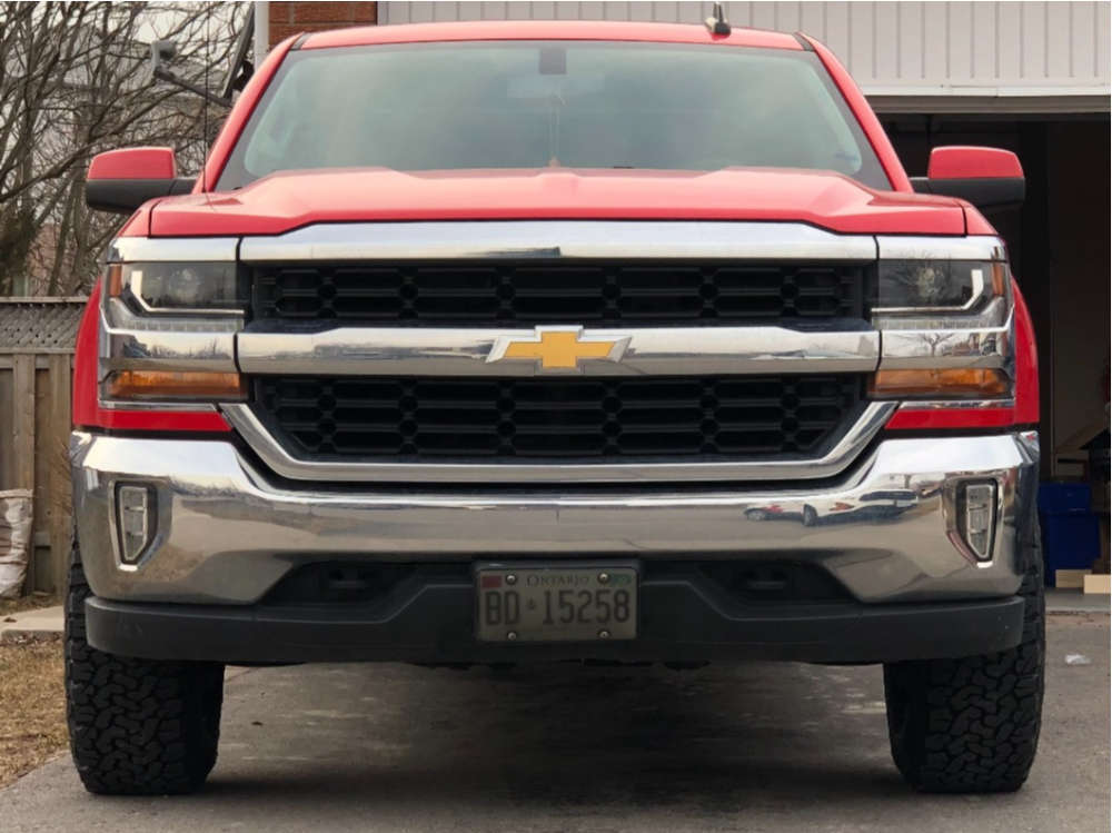 2017 Chevrolet Silverado 1500 with 17x9 -12 Vision Nemesis 111 and 33/12.5R17 BFGoodrich All ...