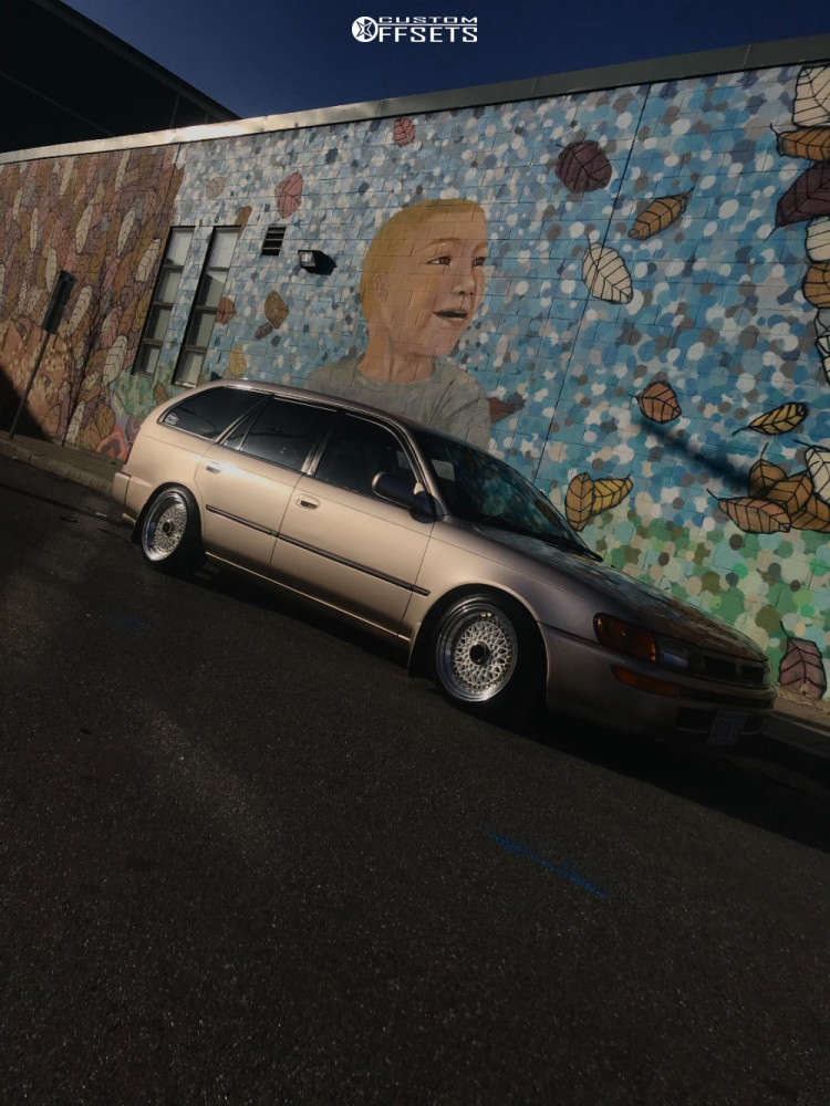 1995 Toyota Corolla with 15x8 20 Jnc Jnc004 and 195/40R15 Falken Azenis ...