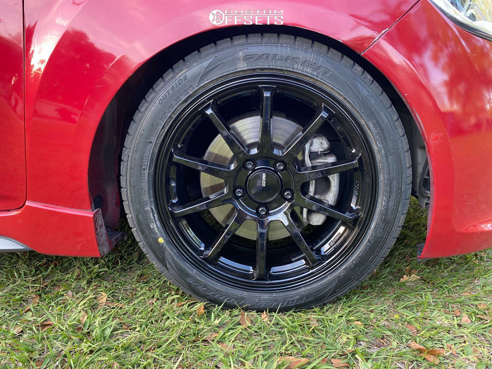 2015 Hyundai Veloster with 17x7.5 40 Enkei Px-10 and 225/45R17 Falken ...
