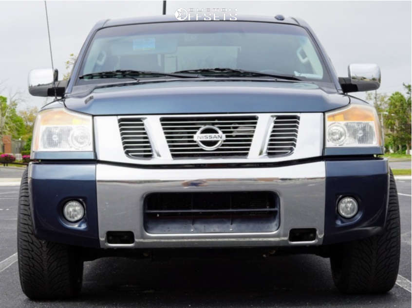 2014 Nissan Titan with 20x10 -25 Vision Creep and 305/50R20 Atturo ...