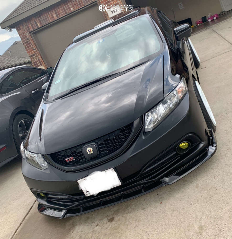 2014 Honda Civic with 17x9 22 Cosmis Racing S5r and 215/40R17 Zenna ...