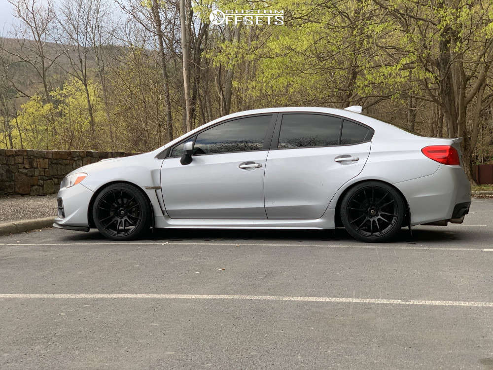 2015 Subaru WRX with 18x9.5 38 AVID1 AV20 and 255/35R18 Continental ...