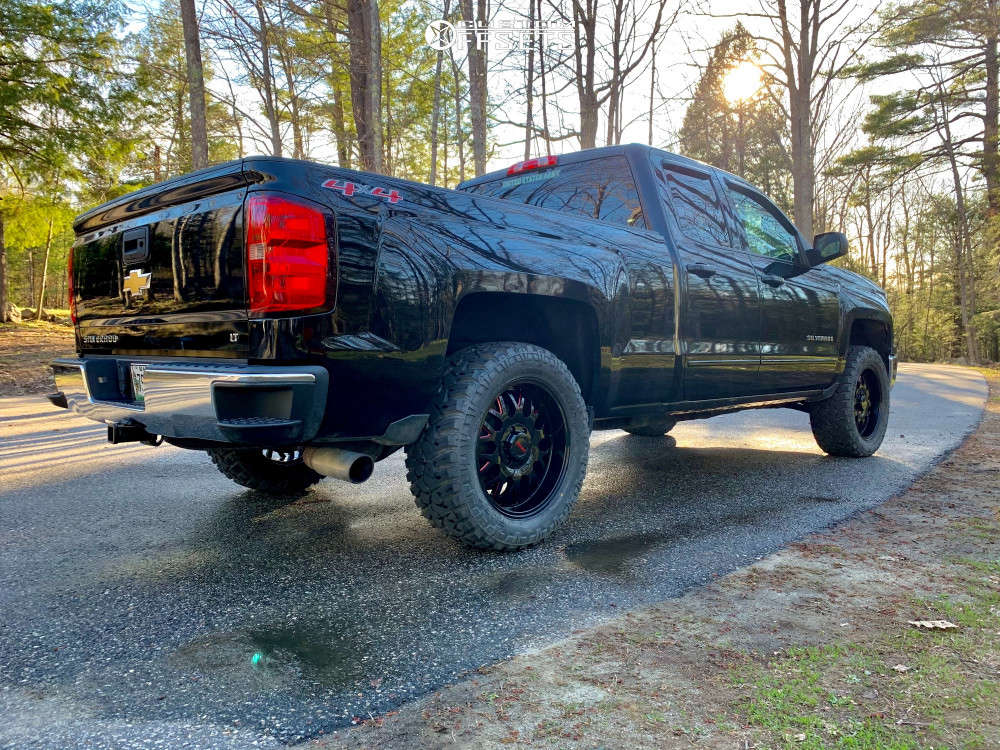 2015 Chevrolet Silverado 1500 with 20x9 18 Mayhem Tripwire and 33/12.5R20 Fury Offroad Country ...