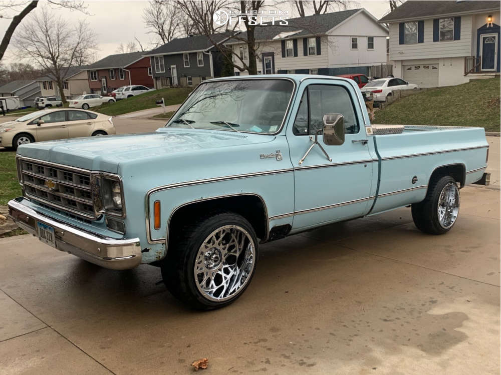 1978 Chevrolet C10 with 20x12 -51 Vision Rocker and 27/10.5R20 Atturo ...