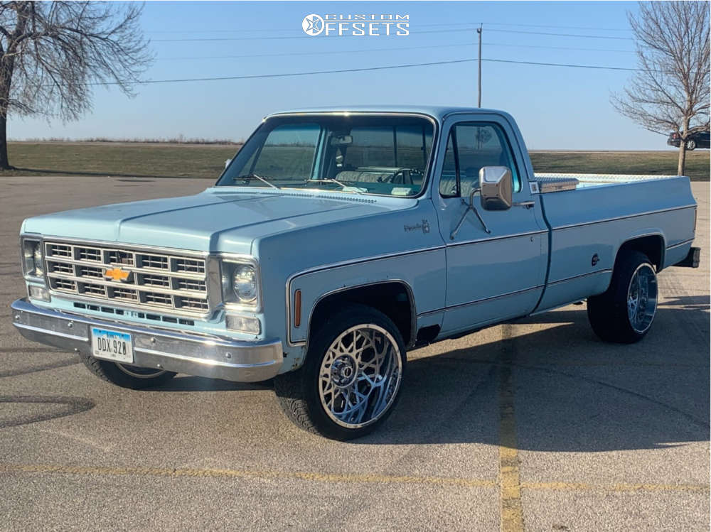 1978 Chevrolet C10 with 20x12 -51 Vision Rocker and 27/10.5R20 Atturo ...