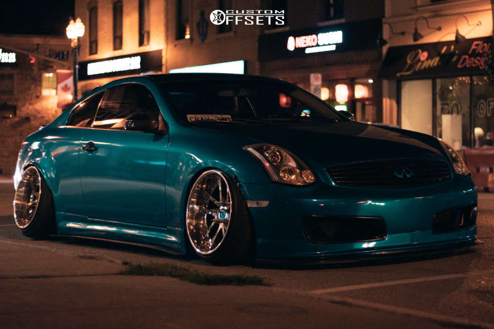 2006 INFINITI G35 with 19x11 -25 Weds Lxz and 235/35R19 Nexen Nfera Su1 ...