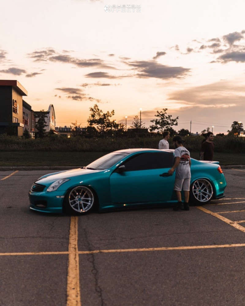 2006 INFINITI G35 with 19x11 -25 Weds Lxz and 235/35R19 Nexen Nfera Su1 ...