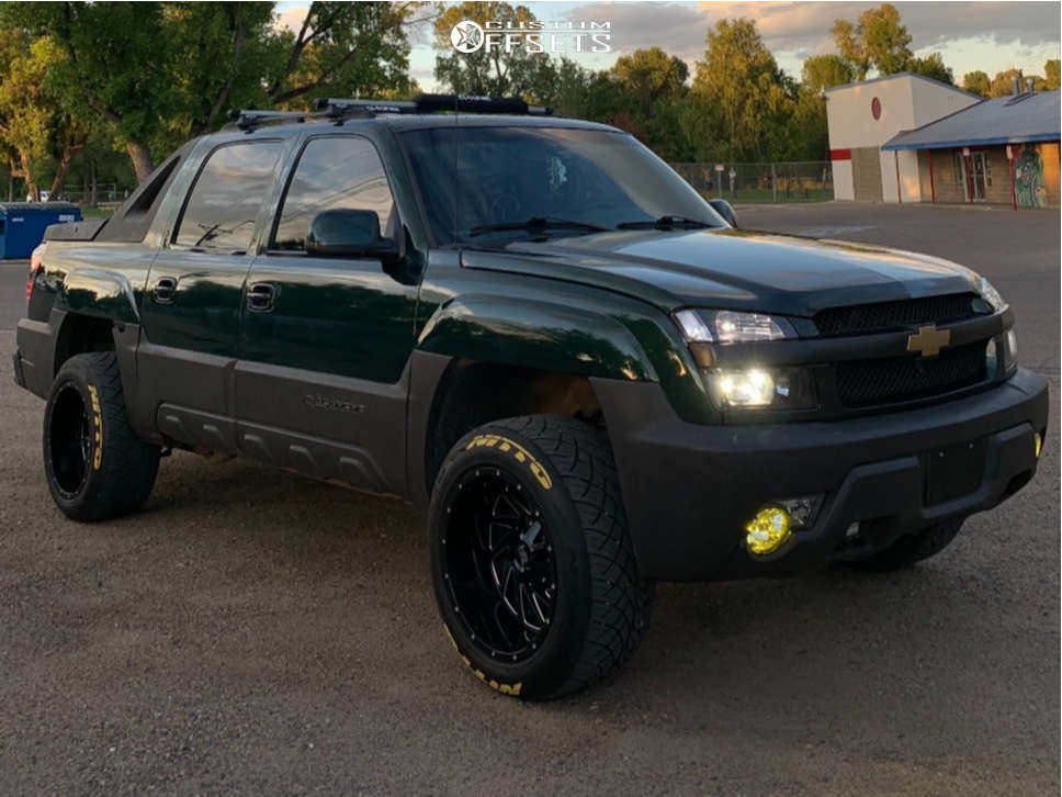 2003 Chevrolet Avalanche 1500 with 20x12 -44 Hardrock Crusher H704 and ...