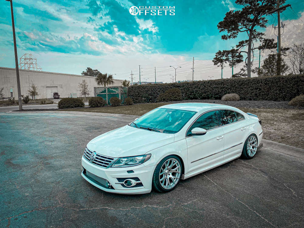 2013 Volkswagen CC with 18x10 40 Alzor 040 and 245/40R18 Firestone ...