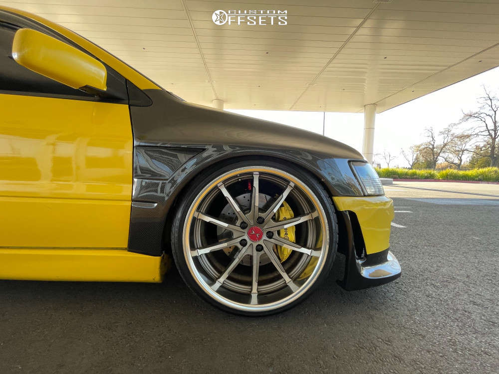 2003 Mitsubishi Lancer with 19x10 30 Weds 710s and 235/35R19 Achilles ...