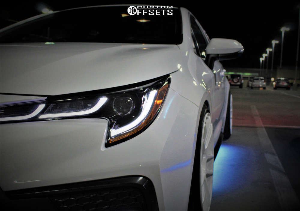 2021 Toyota Corolla with 18x8.5 30 ESR Cs8 and 205/40R18 Nitto Neo Gen ...