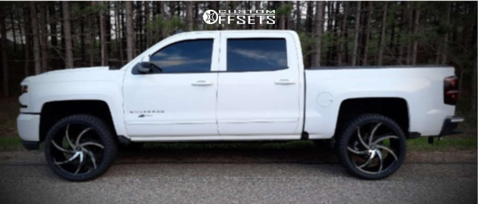 2017 Chevrolet Silverado 1500 with 24x9 25 Massiv 920 and 285/45R24 ...