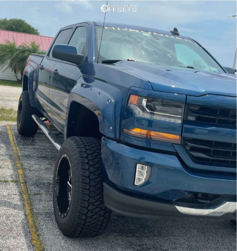 2017 Chevrolet Silverado 1500 with 20x12 -44 Fuel Cleaver and 35/12 ...