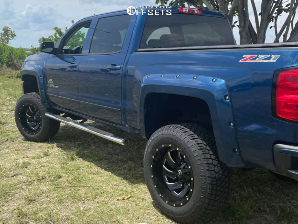2017 Chevrolet Silverado 1500 with 20x12 -44 Fuel Cleaver and 35/12 ...