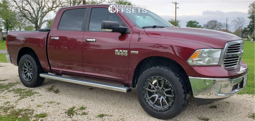 2017 Ram 1500 with 18x9 1 Fuel Rebel and 275/60R18 Cooper Discoverer ...
