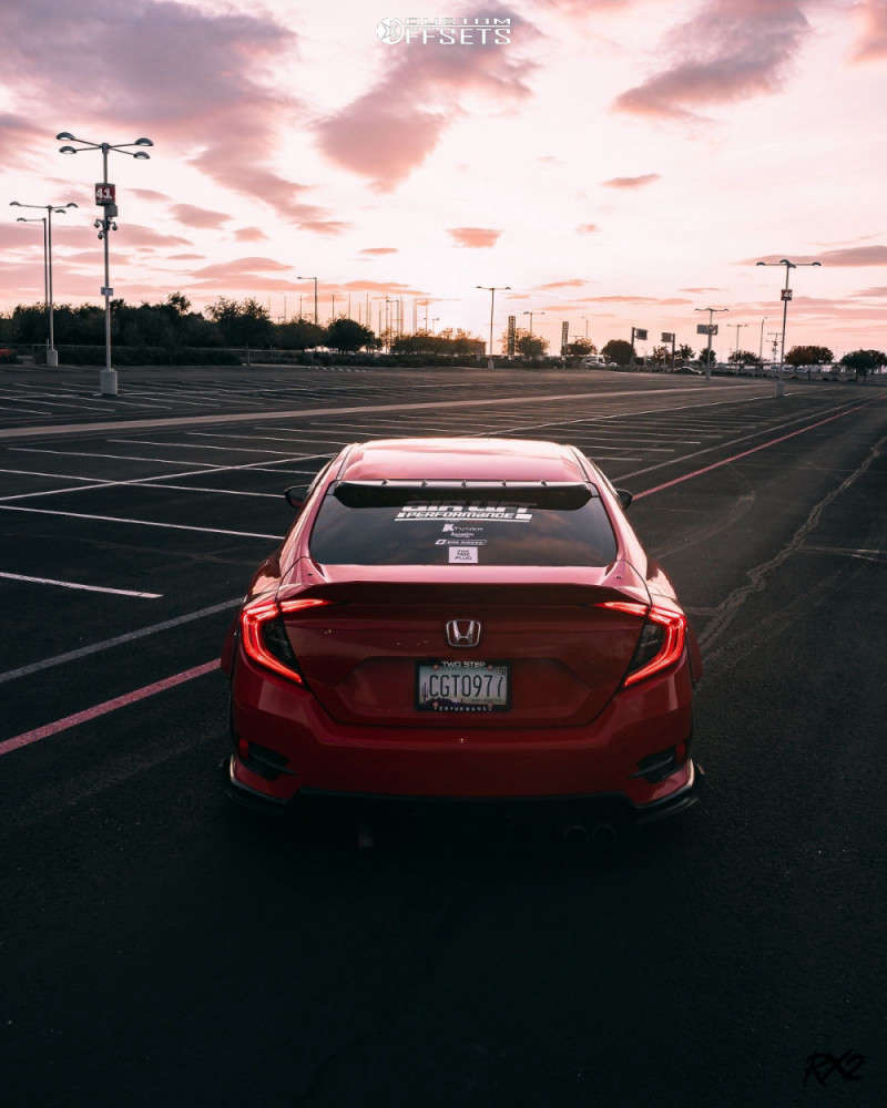2018 Honda Civic with 18x10.5 22 ESR Cs15 and 235/40R18 Falken Pro G5 ...