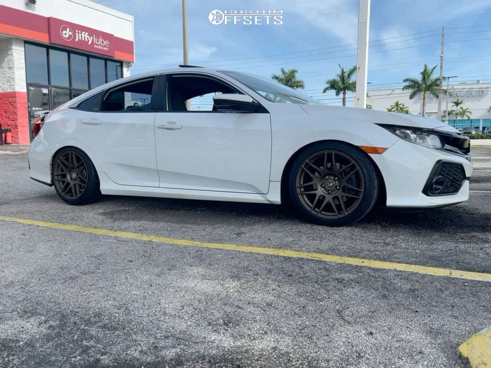 2018 Honda Civic with 18x8.5 35 Forgestar F14 and 235/40R18 Firestone ...