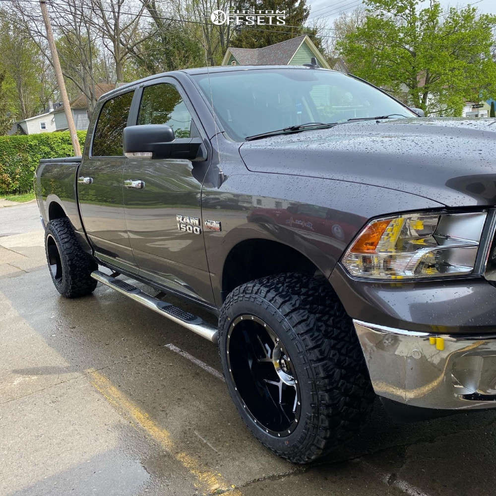 2016 Ram 1500 with 20x12 -51 Vision Sliver and 33/12.5R20 Kenda Klever ...